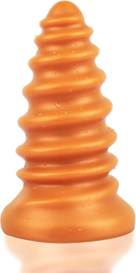 Tarisss Soft Dildo With Screw Design Anal Plug Sex Toy For