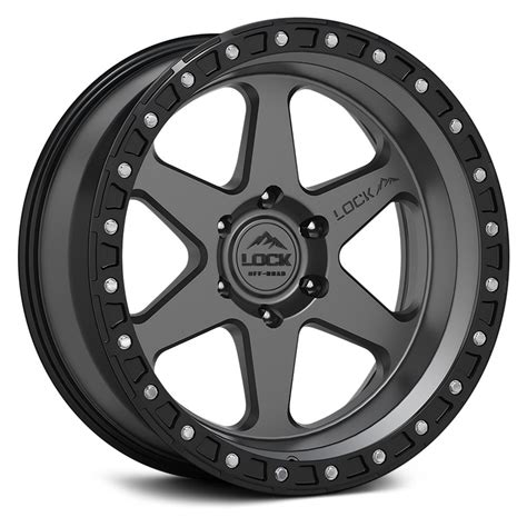 Lock Off Road® Olympus Wheels Matte Gray With Black Ring Rims