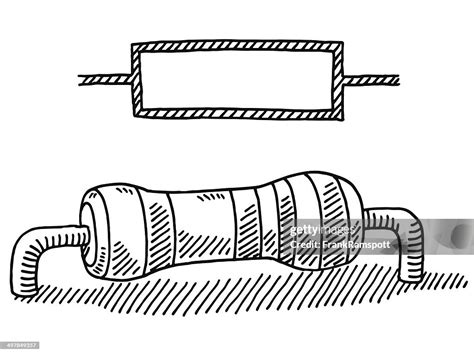 Resistor Electronic Component Drawing High Res Vector Graphic Getty