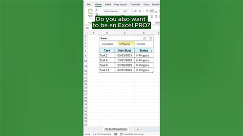 Insert Slicer In Excel Viralshorts Excelshorts Youtube