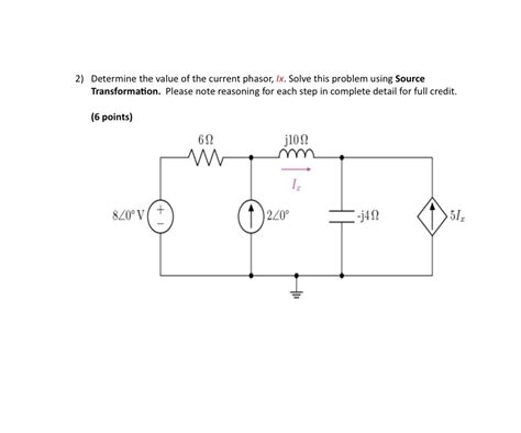 Solved Determine The Value Of The Current Phasor Ix Solve Chegg Com
