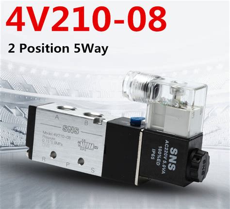 4v310 10b Dc24 4v210 08 4v110 06 Airtac Solenoid Valve 5 2 Way
