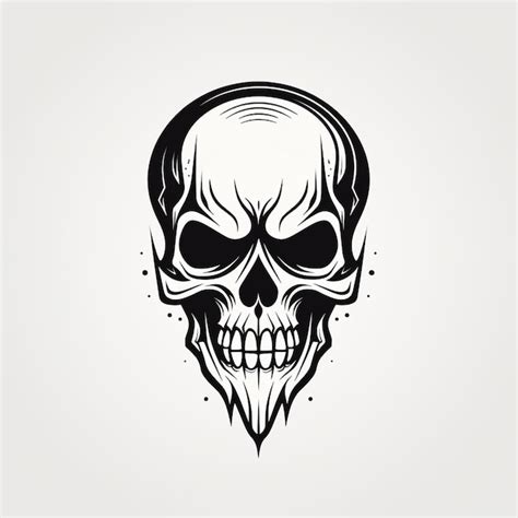 Premium Ai Image Vintage Human Skull Classic Monochrome Art