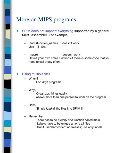 PPT More On MIPS Programs PowerPoint Presentation Free Download ID