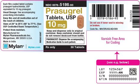 Prasugrel Mylan Pharmaceuticals Inc Fda Package Insert Prasugrel Mylan Pharmaceuticals Inc Fda Package Insert