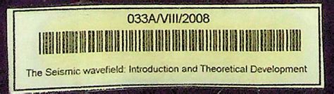 The Seismic Wavefield Volume I Introduction And Theoretical Development Bmkg E Library