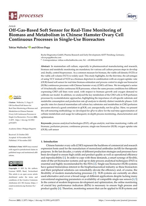 Pdf Off Gas Based Soft Sensor For Real Time Monitoring Of Biomass And Metabolism In Chinese