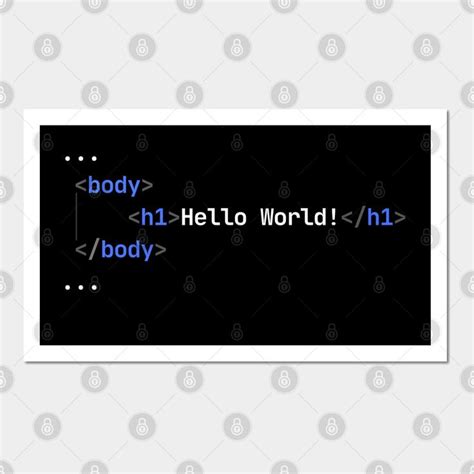 Hello World Programming Code Wall And Art Print