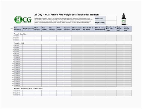 Weight Loss Spreadsheet For Group — Db