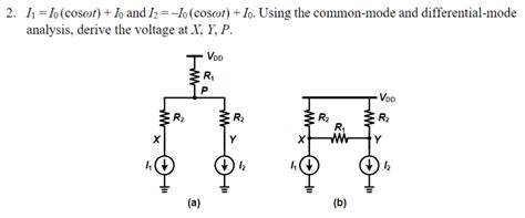 solved 2 i1 i0 cosωt i0 and i2 −i0 cosωt i0 using the