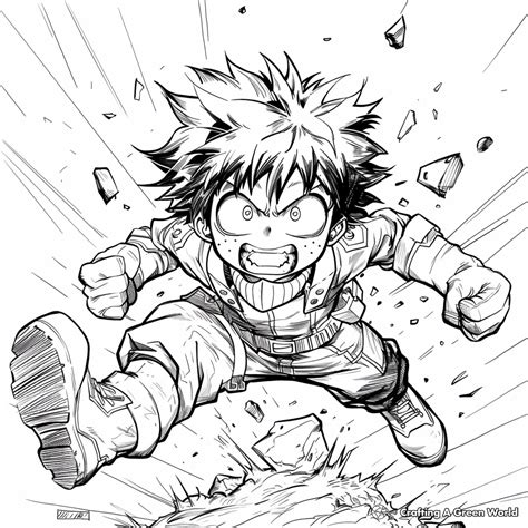 Deku Coloring Pages Free And Printable