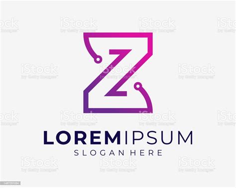 문자 Z 이니셜 회로 전자 기술 컴퓨팅 라인 네트워크 미래 벡터 디자인 일러스트레이션 Cpu에 대한 스톡 벡터 아트 및 기타