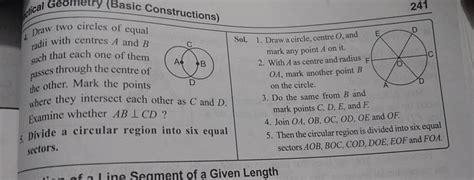 Basic Constructions241draw Two Circles Of Equal Radii With Centres A