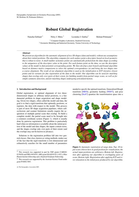 Pdf Robust Global Registration
