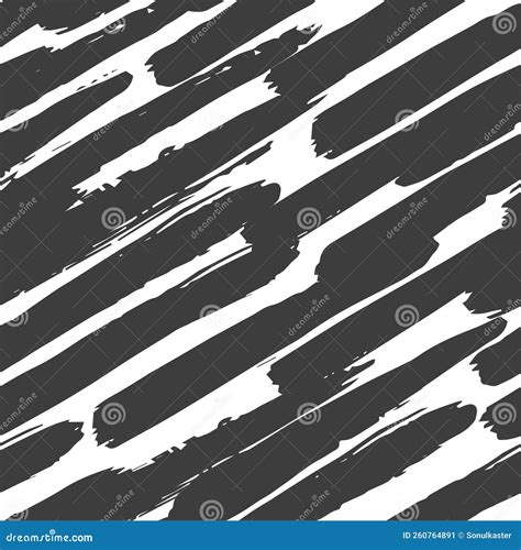 Abstract Vector Seamless Pattern Black Lines Texture Background Stock