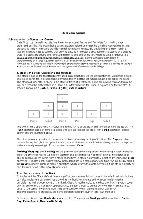 Stacks And Queues Stacks And Queues Introduction To Stacks And Queues Data Organize Naturally