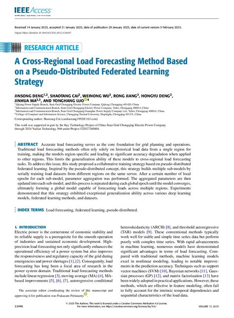 A Cross Regional Load Forecasting Method Based On A Pseudo Distributed