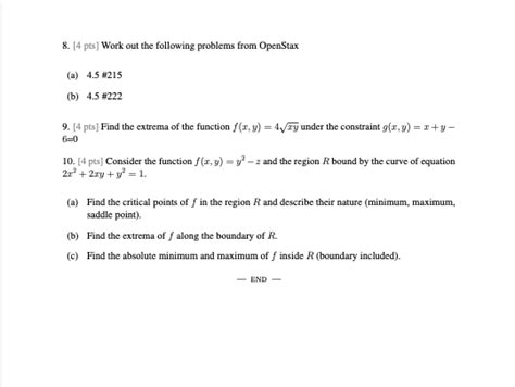 Solved 8 4 Pts Work Out The Following Problems From Chegg Com