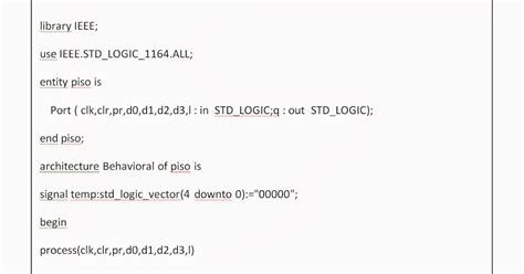 Vhdl Vs Verilog Parallel In Serial Out Shift Register