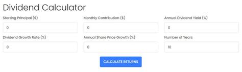 Stock Dividend Calculator