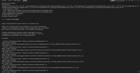 Error Error On Or Near Line 449 Error Running Terraform Plan Exiting