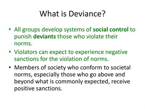 Deviance And Social Control Lecture Notes Pptx