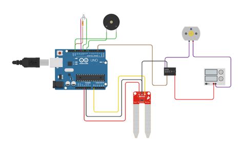 Circuit Design Kelompok 5 Penyiram Otomatis Tinkercad
