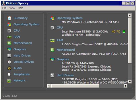 Speccy Basic System Info Tool From Piriform