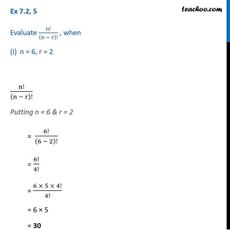 Ex Evaluate N N R When N R Teachoo