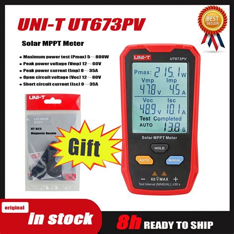 Uni T Ut673pv Solar Mppt Meter 12 60v Open Circuit Voltage Measurement 800w Power Test 35a 