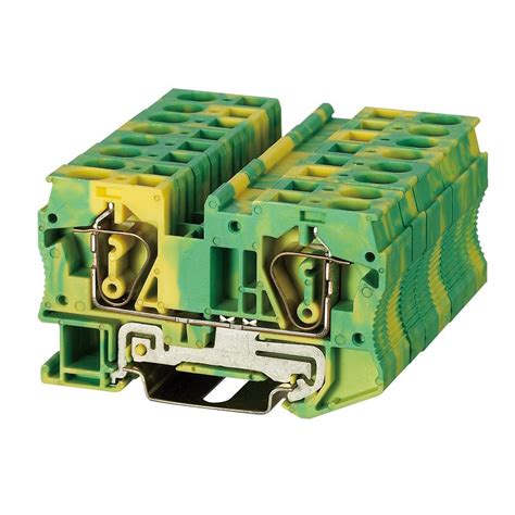 6mm DIN Rail Spring Cage Terminal Block For Earthed Screwless Terminal Block And Phoenix Contact