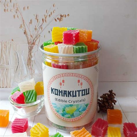 Jual Kohakuto Edible Crystal Mix Colour Kohakutou Kemasan Can 430gr