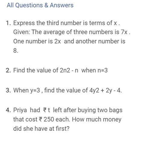 Class 6 Imo Maths Olympiad Practice Tests Algebra Olympiad Tester