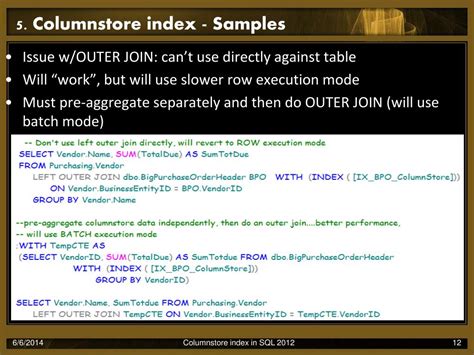 Ppt Columnstore Index In Sql Server 2012 Powerpoint Presentation