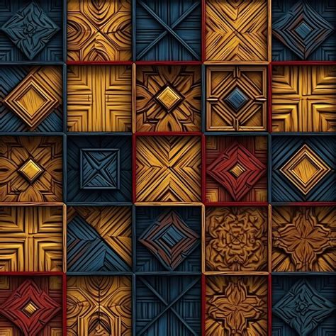 Premium Photo Tiled Wooden Background Image Generation AI