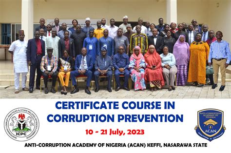 Acan Graduate 25 In A Certificate Course In Corruption Prevention Cccp