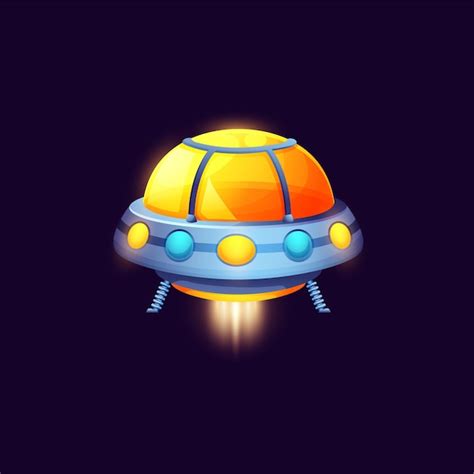 Premium Vector Futuristic Flying Fiction Spaceship Galaxy Craft