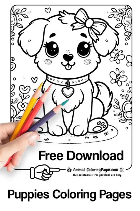38 Puppies Coloring Pages Free Printables 🐶