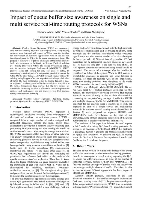 pdf impact of queue buffer size awareness on single and multi service
