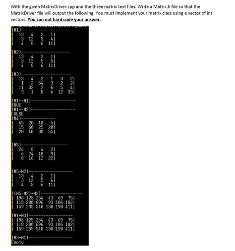 Solved Hello I Need Help With This C Program The Matrix