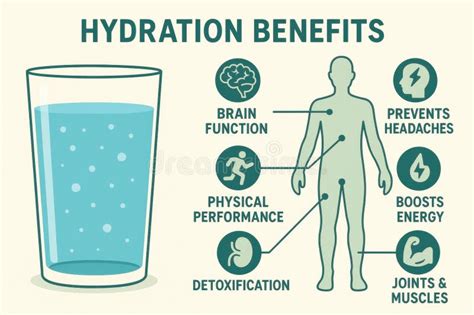 Hydration Benefits Infographic Highlighting The Importance Of Water For