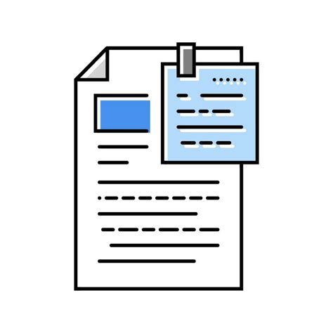 Proofreading Text Technical Writer Color Icon Vector Illustration