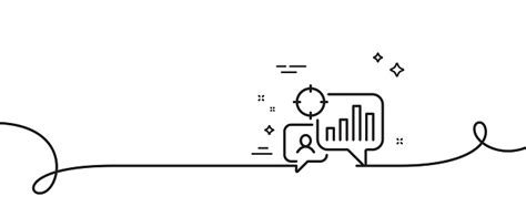 Seo Statistics Line Icon Search Engine Optimization Sign Continuous Line With Curl Vector Stock