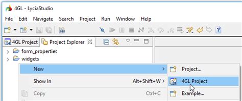creating new 4gl projects