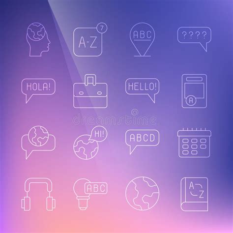 Set Line Translator Book School Timetable Exam Sheet With A Plus Grade Alphabet Briefcase