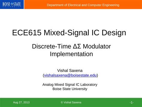 PDF ECE615 Mixed Signal IC Design University Of Delaware DOKUMEN TIPS