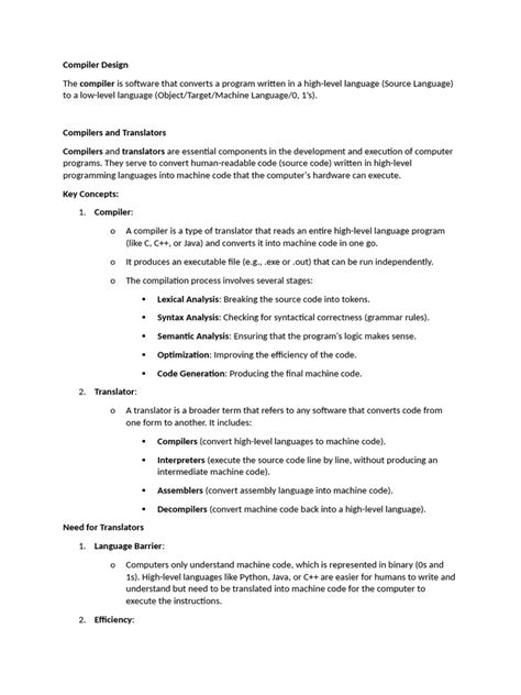 Compiler Design Pdf Automata Theory Compiler