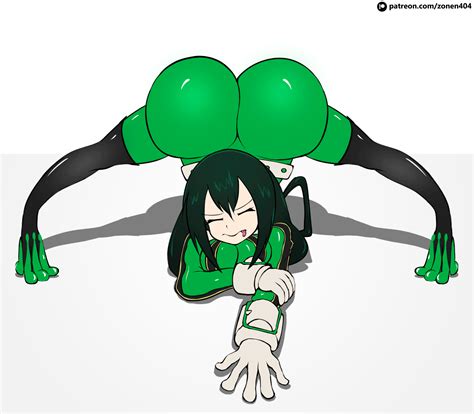 Zonen404 Asui Tsuyu Animated Animated  Highres 1girl Ass Ass