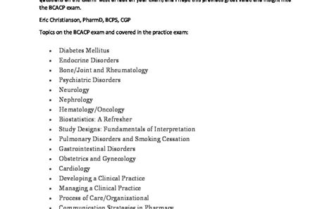 BCACP Practice Exam January Final Draft Questions Med Ed