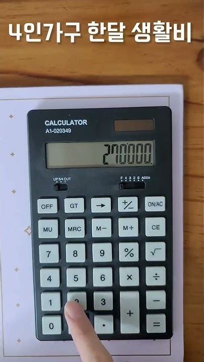 4인가족 한달생활비 10월 1년 천만원모으기 Shorts 가계부쓰기 4인가족한달생활비 Youtube